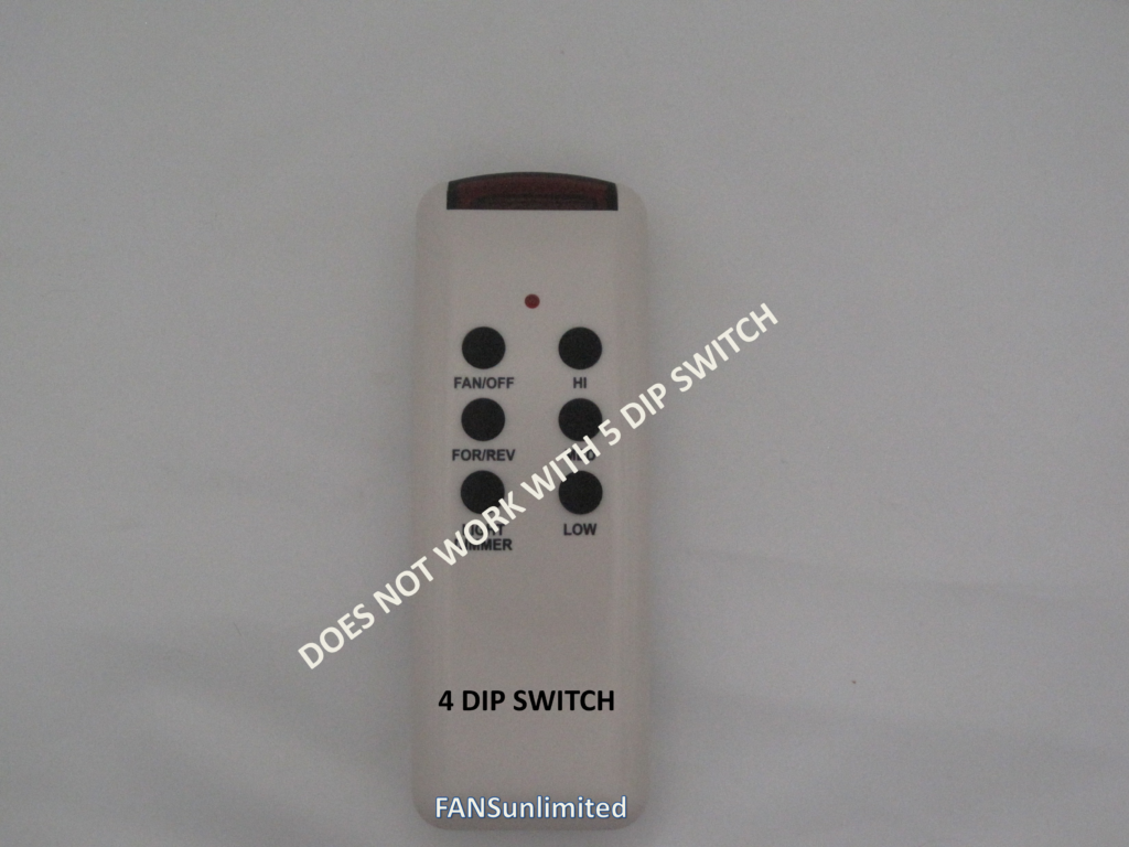 CHQ8BT7053T Ceiling Fan Remote Control 4 DIP SWITCHES – FANSunlimited